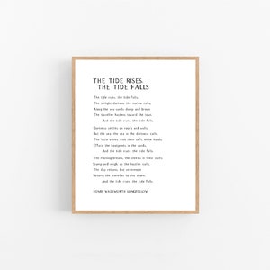 The Tide Rises the Tide Falls / Henry Wadsworth Longfellow / Printable ...