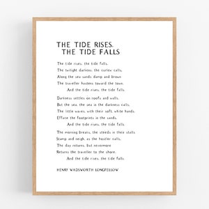 The Tide Rises the Tide Falls / Henry Wadsworth Longfellow / Printable ...