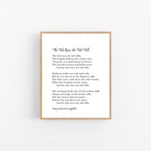 The Tide Rises the Tide Falls / Henry Wadsworth Longfellow / Printable ...