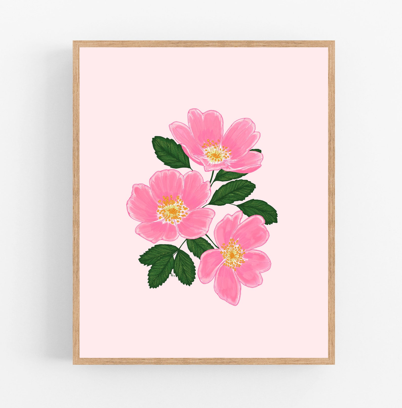 Wild Prairie Rose Illustration Print / Printable / Art / Digital ...