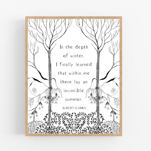In the Depth of Winter / Invincible Summer / Albert Camus - Etsy
