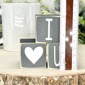 Small Wood Sign, Set of 3 Blocks, 1.5", Mantle Decor, Shelf Sitter ...