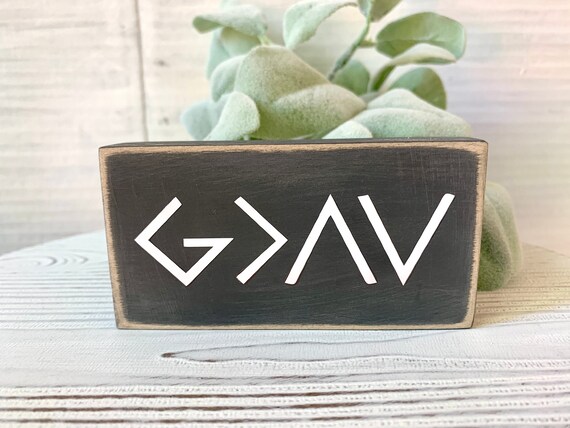 Mini Wood Sign God is Greater Than the Highs and Lows Mantle | Etsy