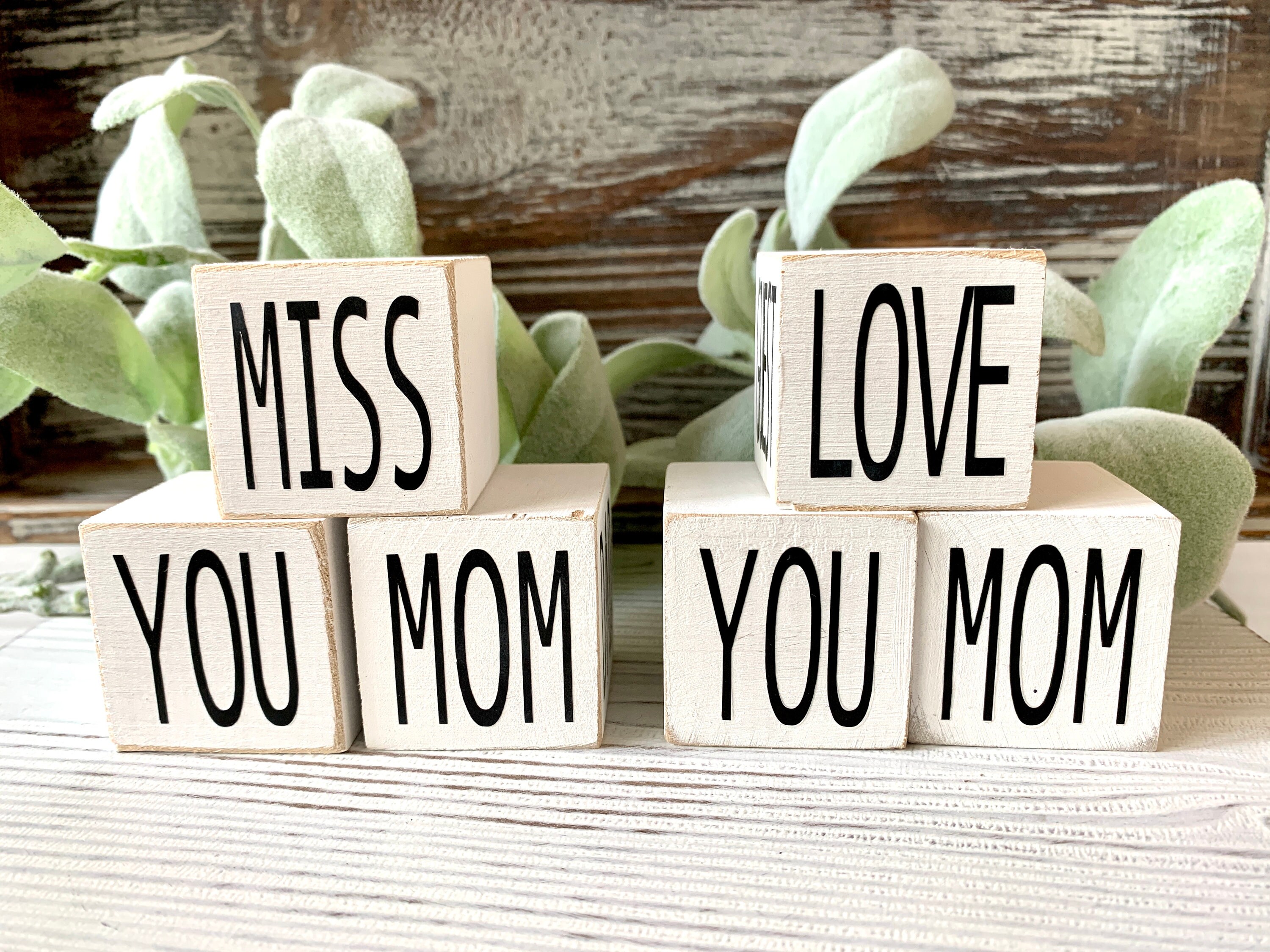 Mini Wood Sign Set of 3 Small Blocks Mantle Decor Choice of - Etsy