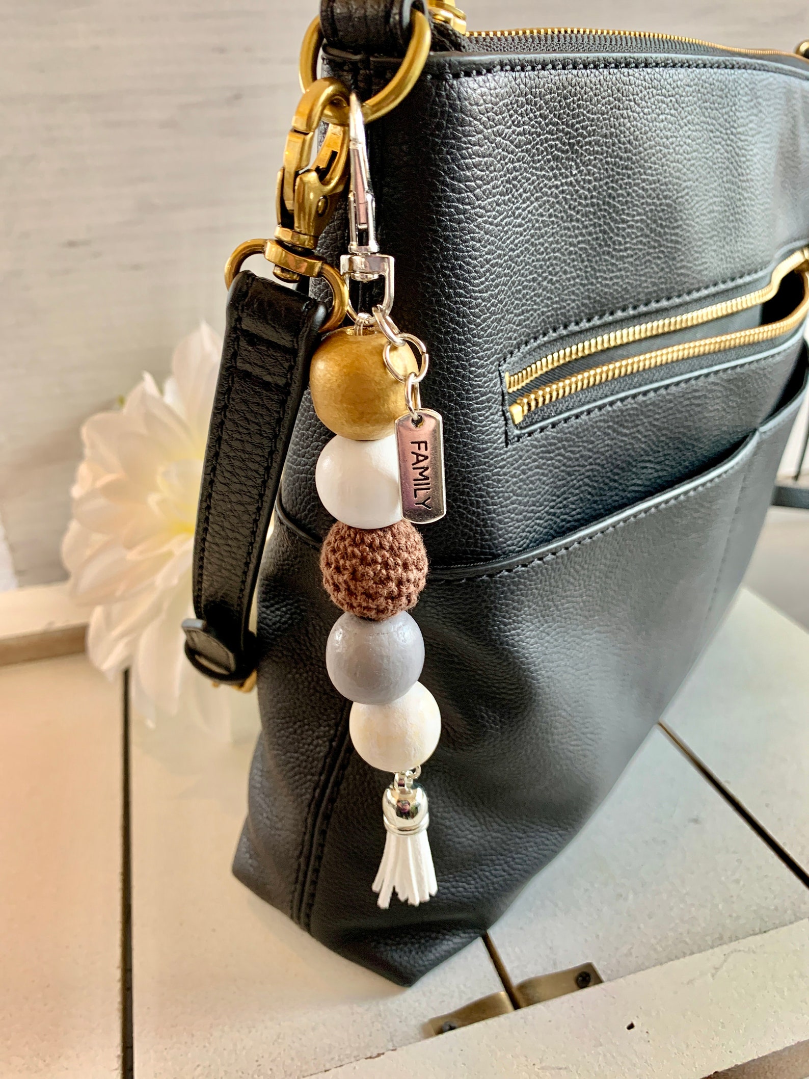 Keychain bag charm purse charm colorful accessory beaded | Etsy