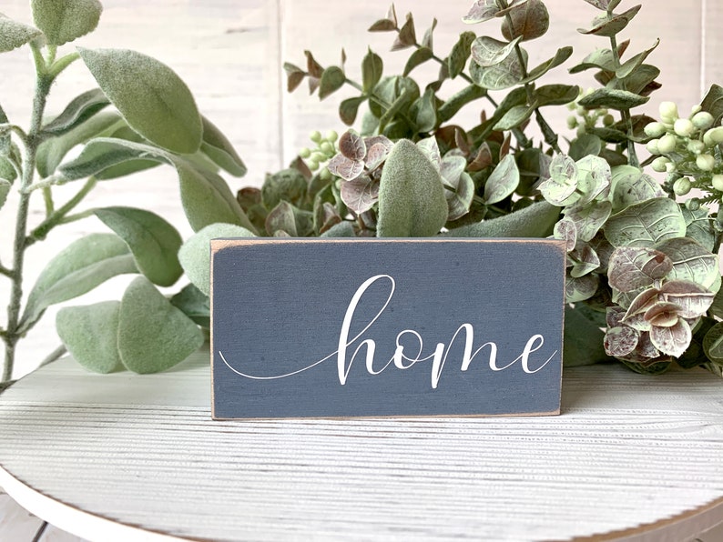 Mini Wood Sign Mantle Decor Farmhouse Decor Home Cursive | Etsy