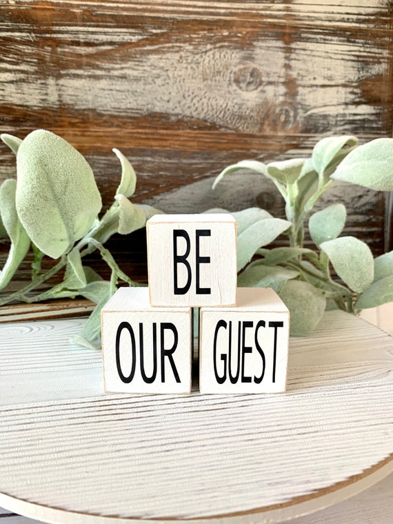 Mini wood sign wood block sign set of 3 small blocks mantle | Etsy