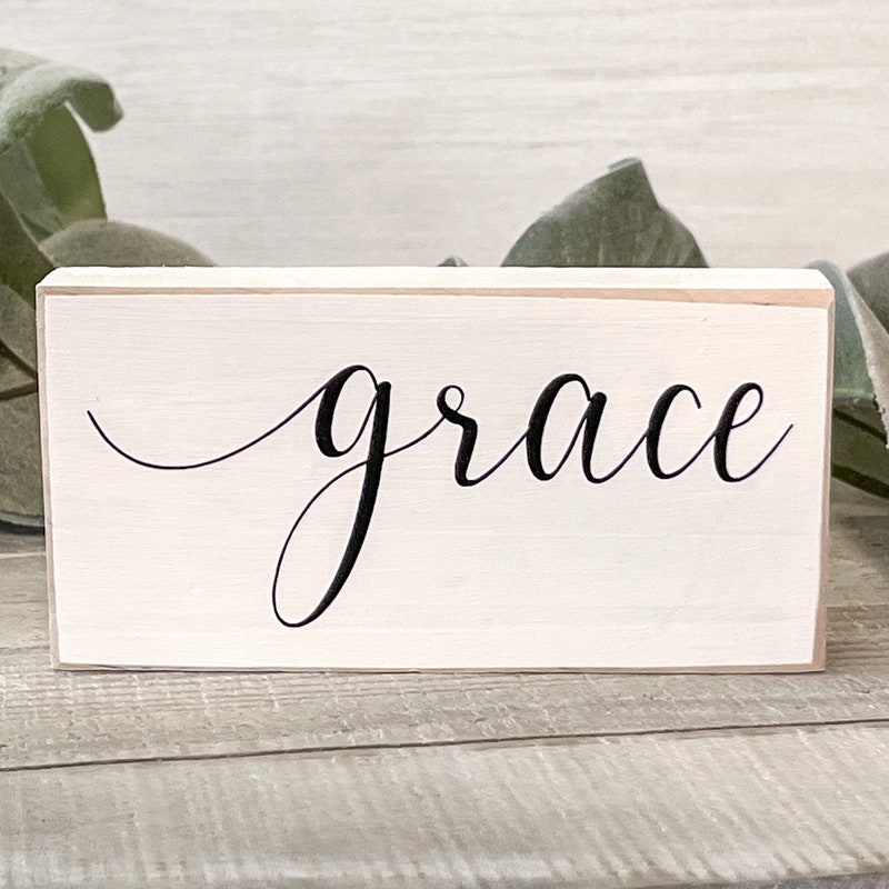 Wooden Grace Sign - Etsy