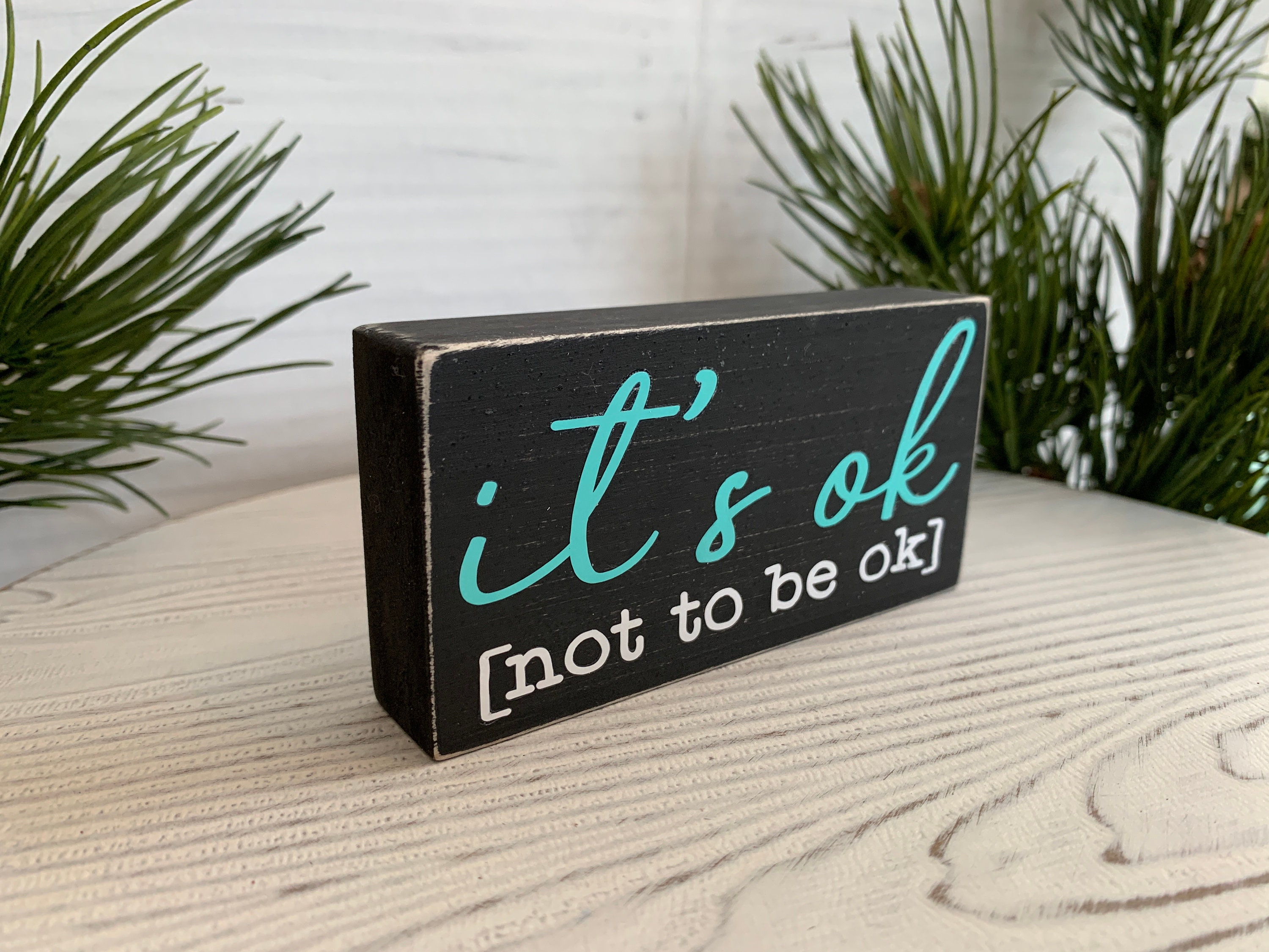 Mini wood sign small shelf sign tiered tray decor It's | Etsy