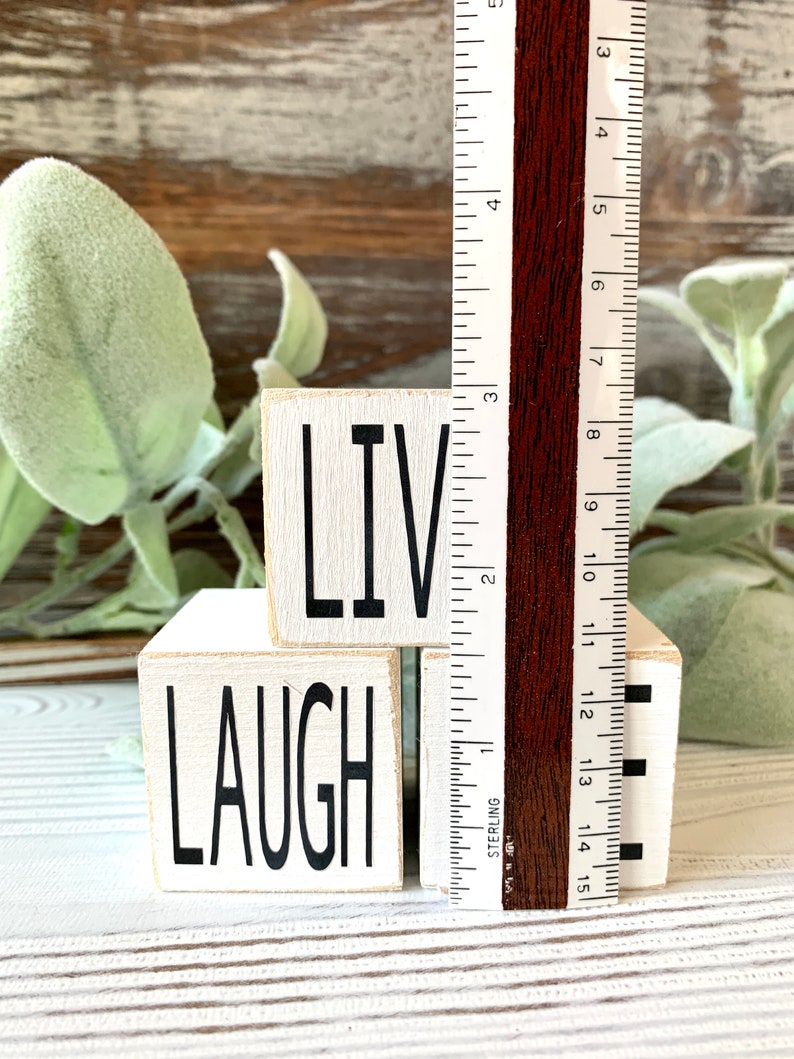 Mini Wood Sign Wood Block Sign Set of 3 Small Blocks Mantle - Etsy