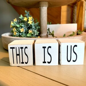 Mini Wood Sign, Wood Block Sign, Set of 3 Small Blocks, Mantle Decor ...