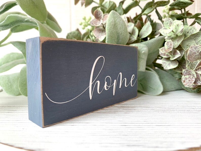 Mini Wood Sign Mantle Decor Farmhouse Decor Home Cursive | Etsy