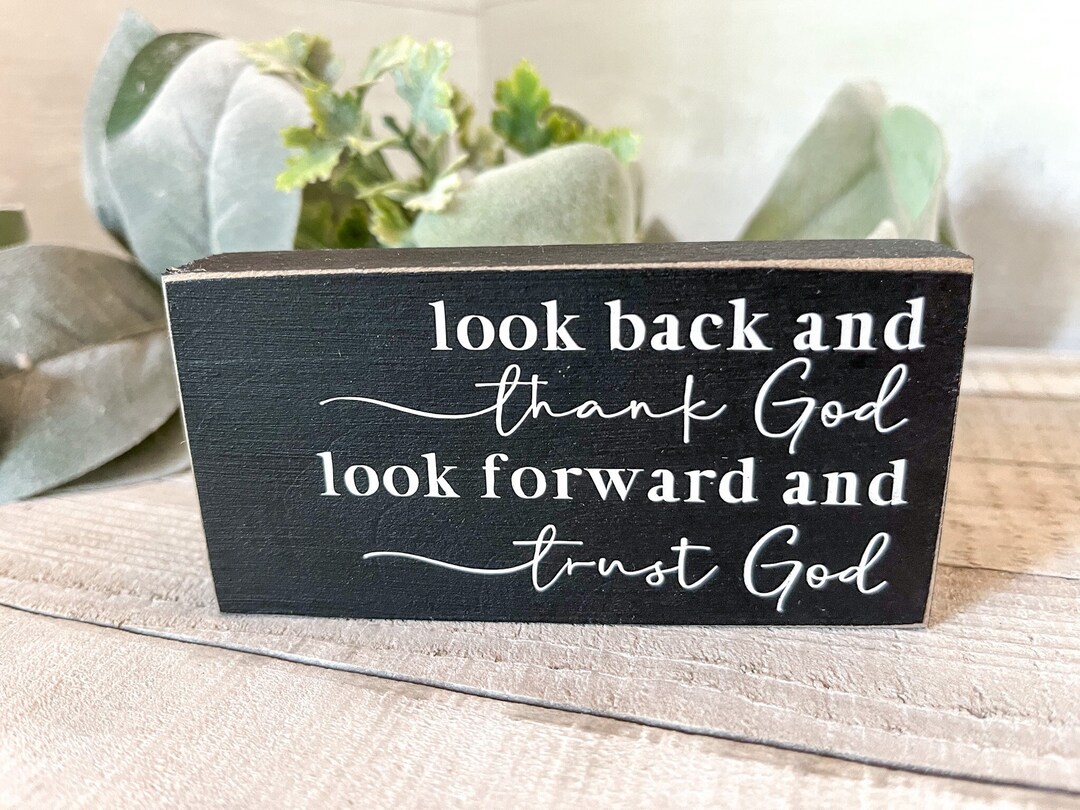 Mini Wood Sign Thank God Trust God Mantle Decor Small Shelf - Etsy
