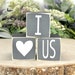 Small Wood Sign, Set of 3 Blocks, 1.5", Mantle Decor, Shelf Sitter ...