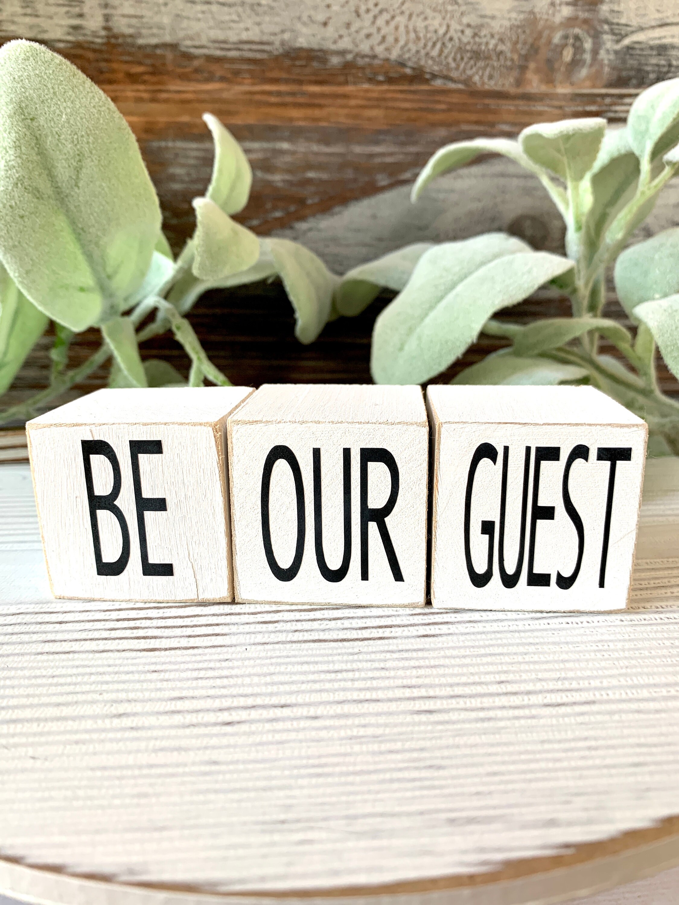 Mini wood sign wood block sign set of 3 small blocks mantle | Etsy