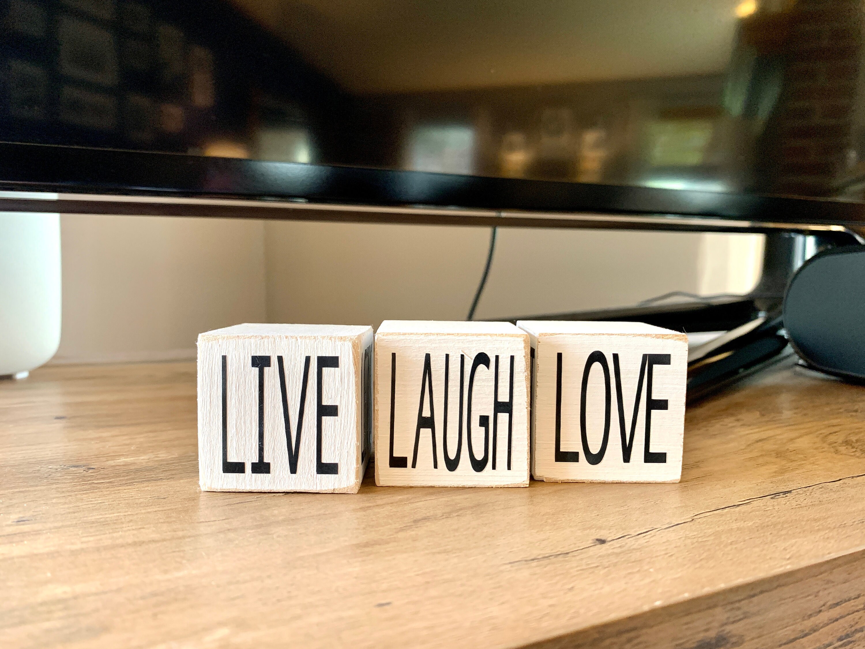 Mini wood sign wood block sign set of 3 small blocks mantle | Etsy