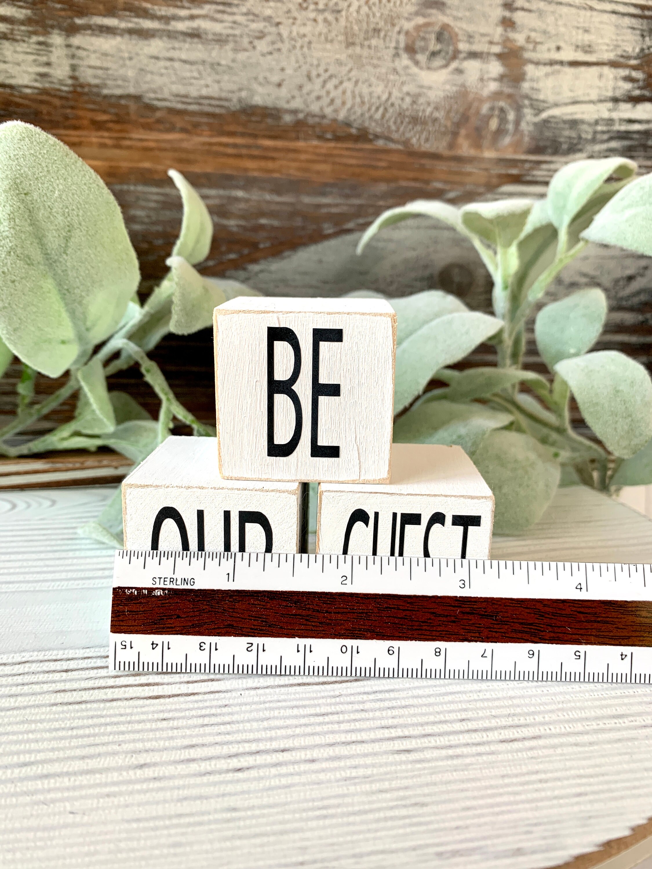 Mini wood sign wood block sign set of 3 small blocks mantle | Etsy