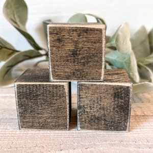 Small Wood Sign, Set of 3 Blocks, Mantle Decor, Snowflake Time, Stained ...