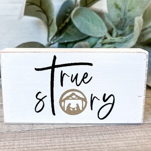 Mini Wood Sign, Mantle Decor, Christian Sign, Christmas Decor, Small ...