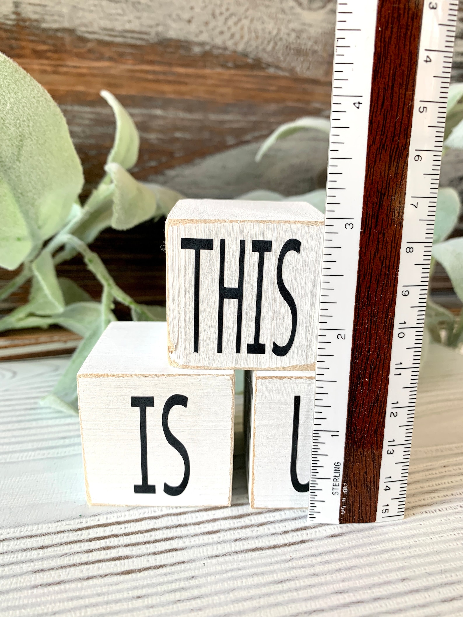 Mini Wood Sign Wood Block Sign Set of 3 Small Blocks Mantle - Etsy