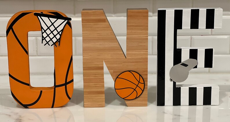 ONE Basketball Theme Birthday Letters Cake Smash Photographer | Etsy