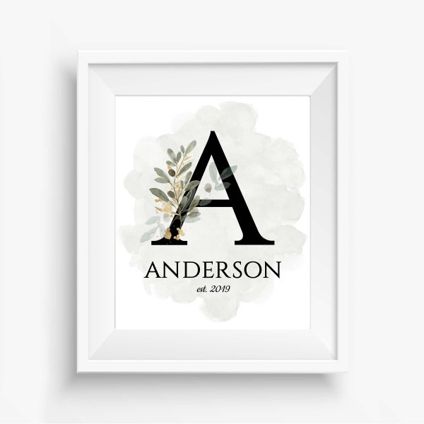 Monogram Wall Art - Etsy
