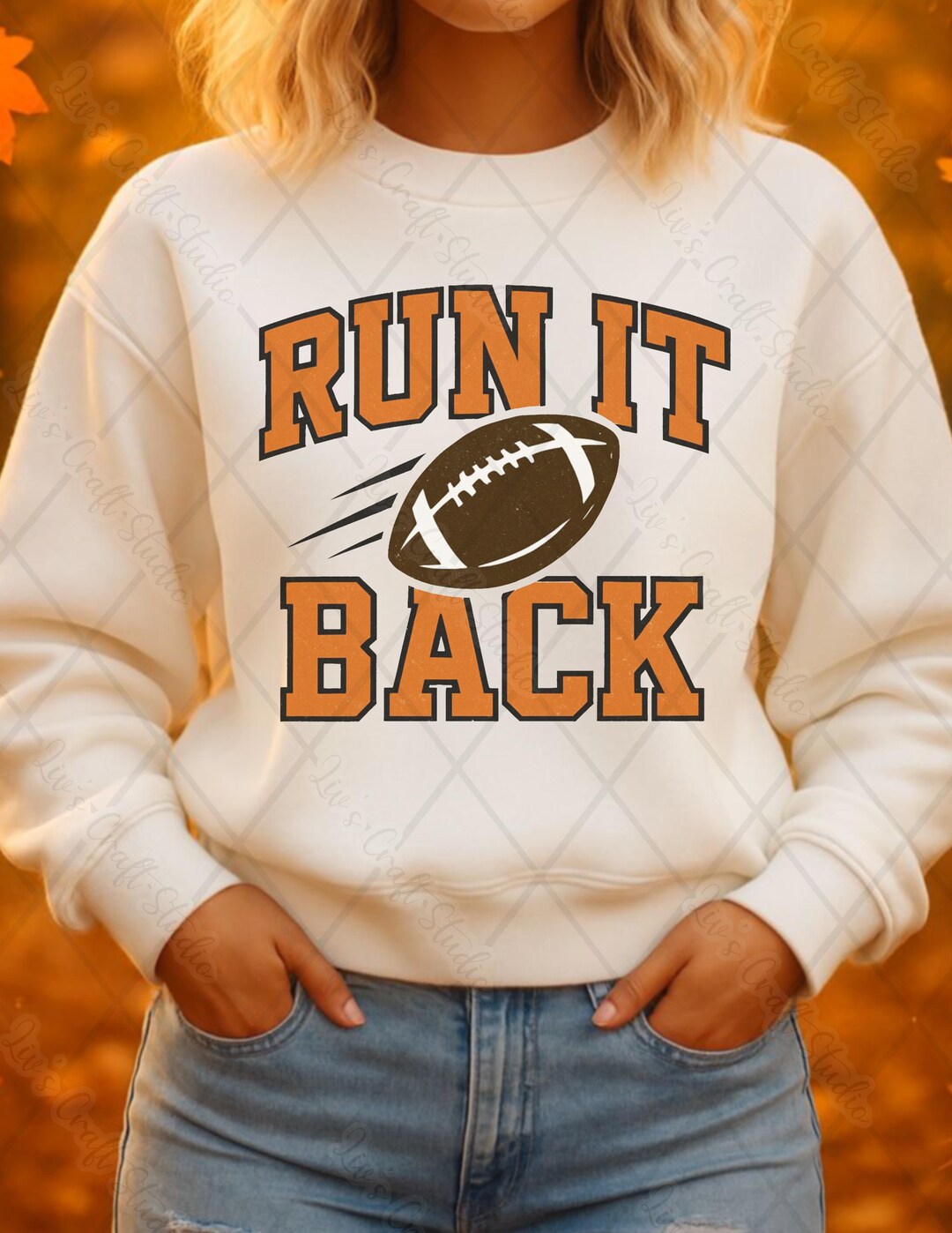 Run It Back Football Shirt | Vintage Distressed Game Day Tee | Retro ...