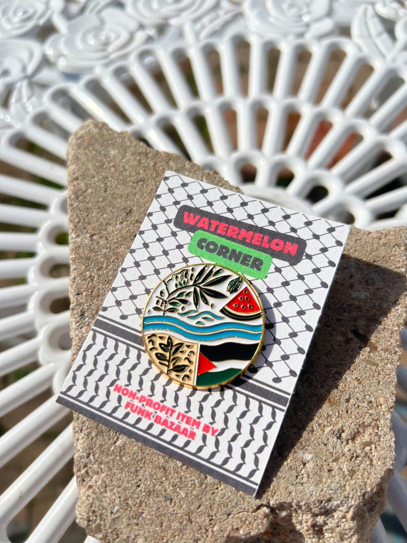 Palestine Pin, Watermelon Flag Pin, Brooch, Free Palestine, Olive ...