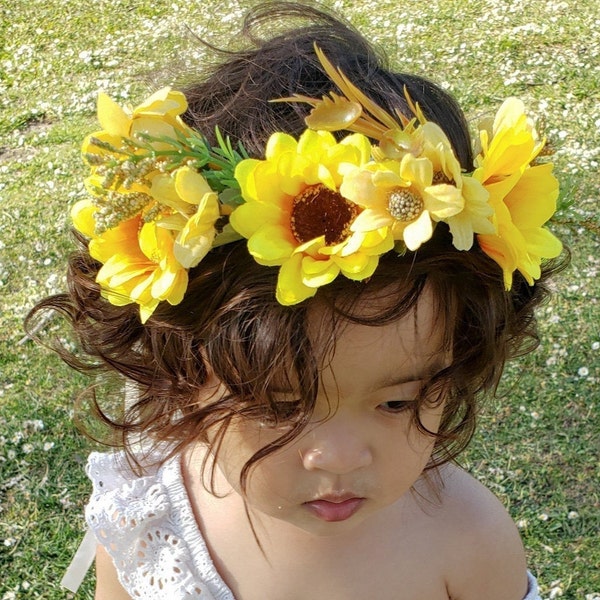 Yellow Flower Crown - Etsy