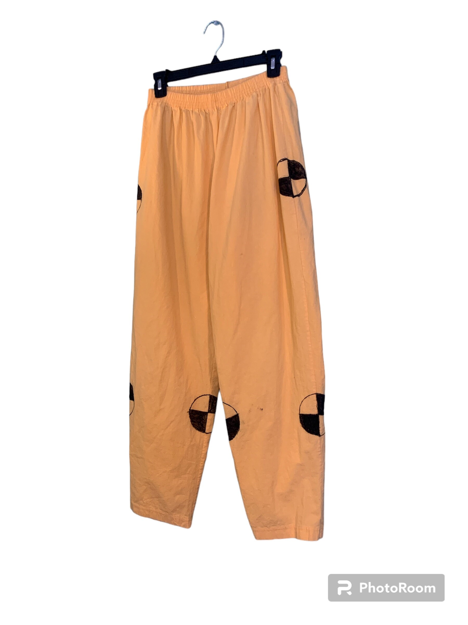 Vintage 80s DEVO New Wave Pants Target Print Yellow and Black Stretch ...