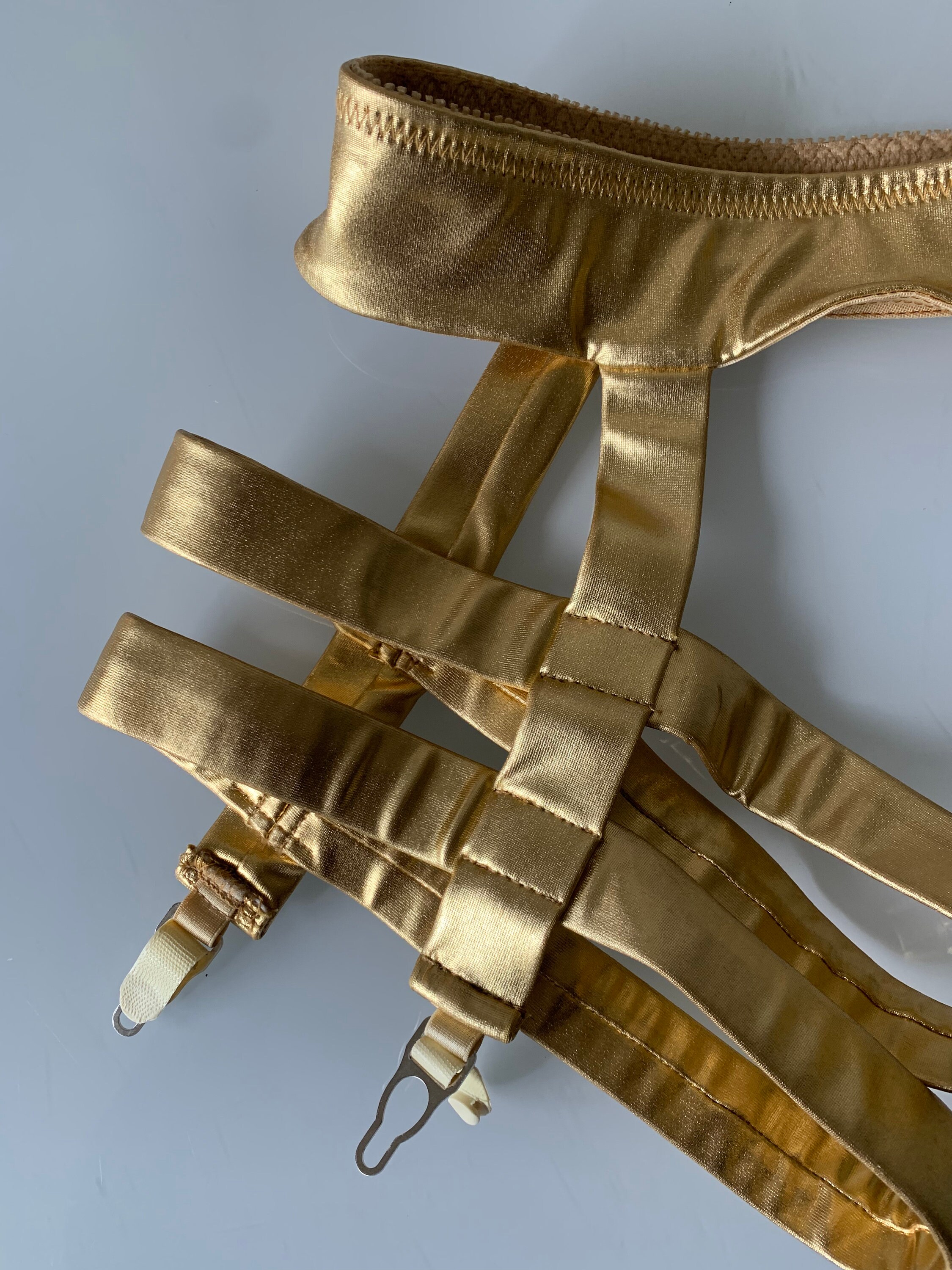 Vintage Y2K Trashy Lingerie Golden Cage Garter Belt Designer Cosplay ...