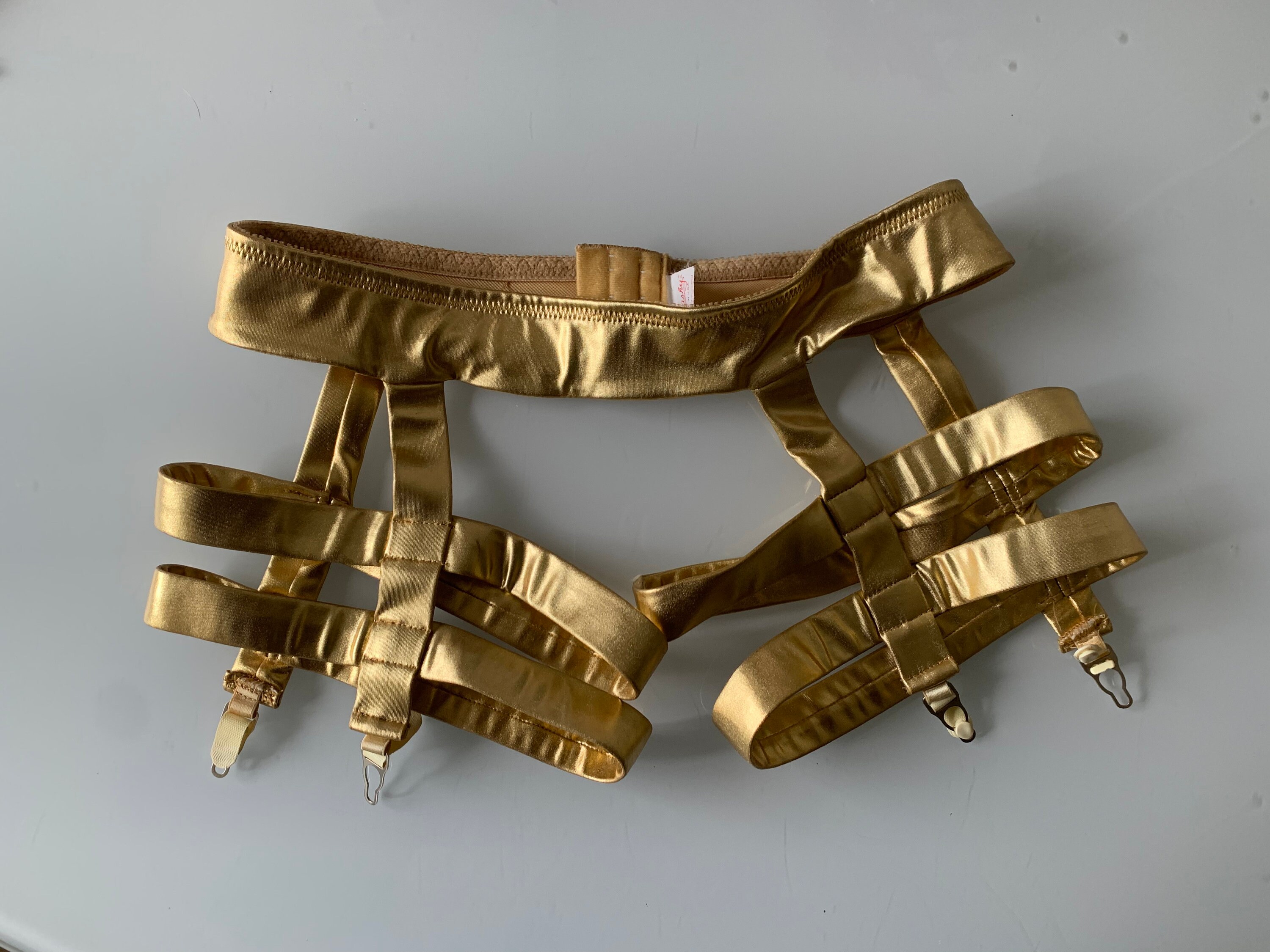 Vintage Y2K Trashy Lingerie Golden Cage Garter Belt Designer Cosplay ...