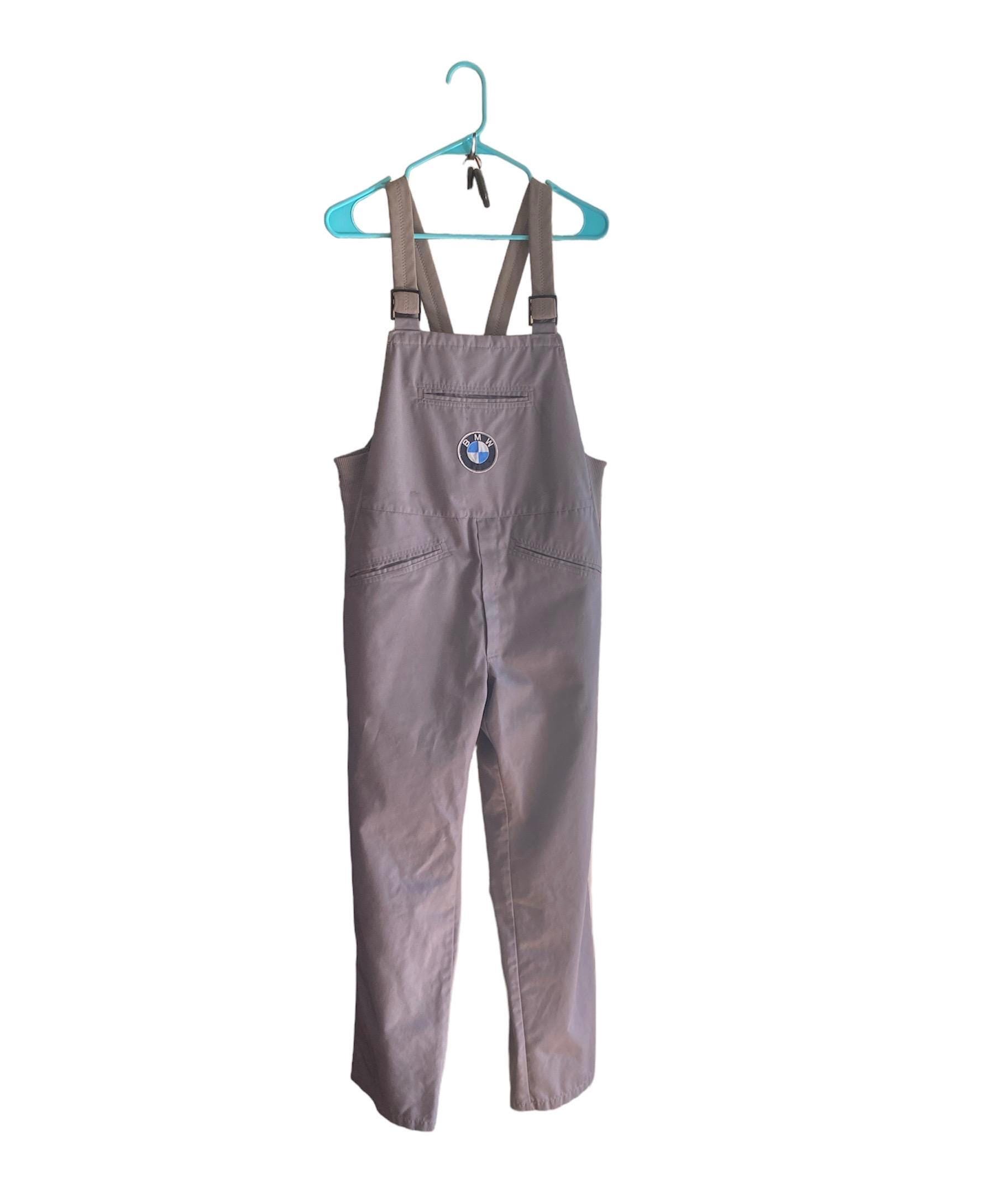 Vintage BMW Overalls Gray Made by Trevira 6 Pocket Mechanic Coveralls ...