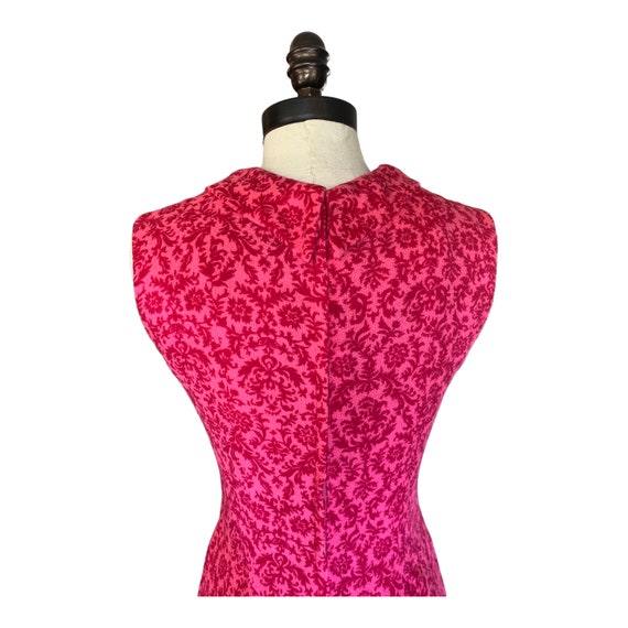Vintage 60s Pink Wallpaper Pattern Cocktail Dress Hig… - Gem