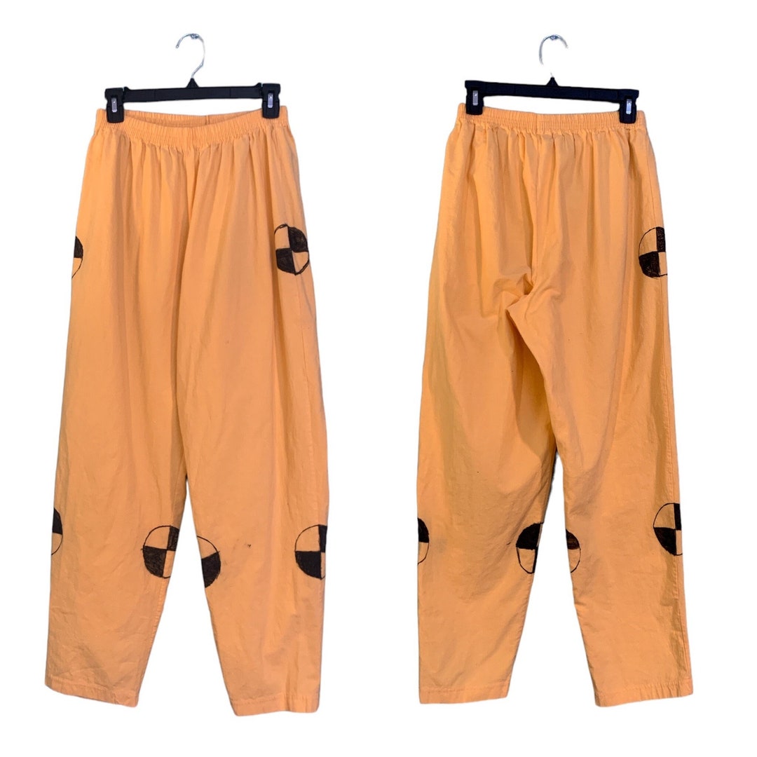 Vintage 80s DEVO New Wave Pants Target Print Yellow and Black Stretch ...
