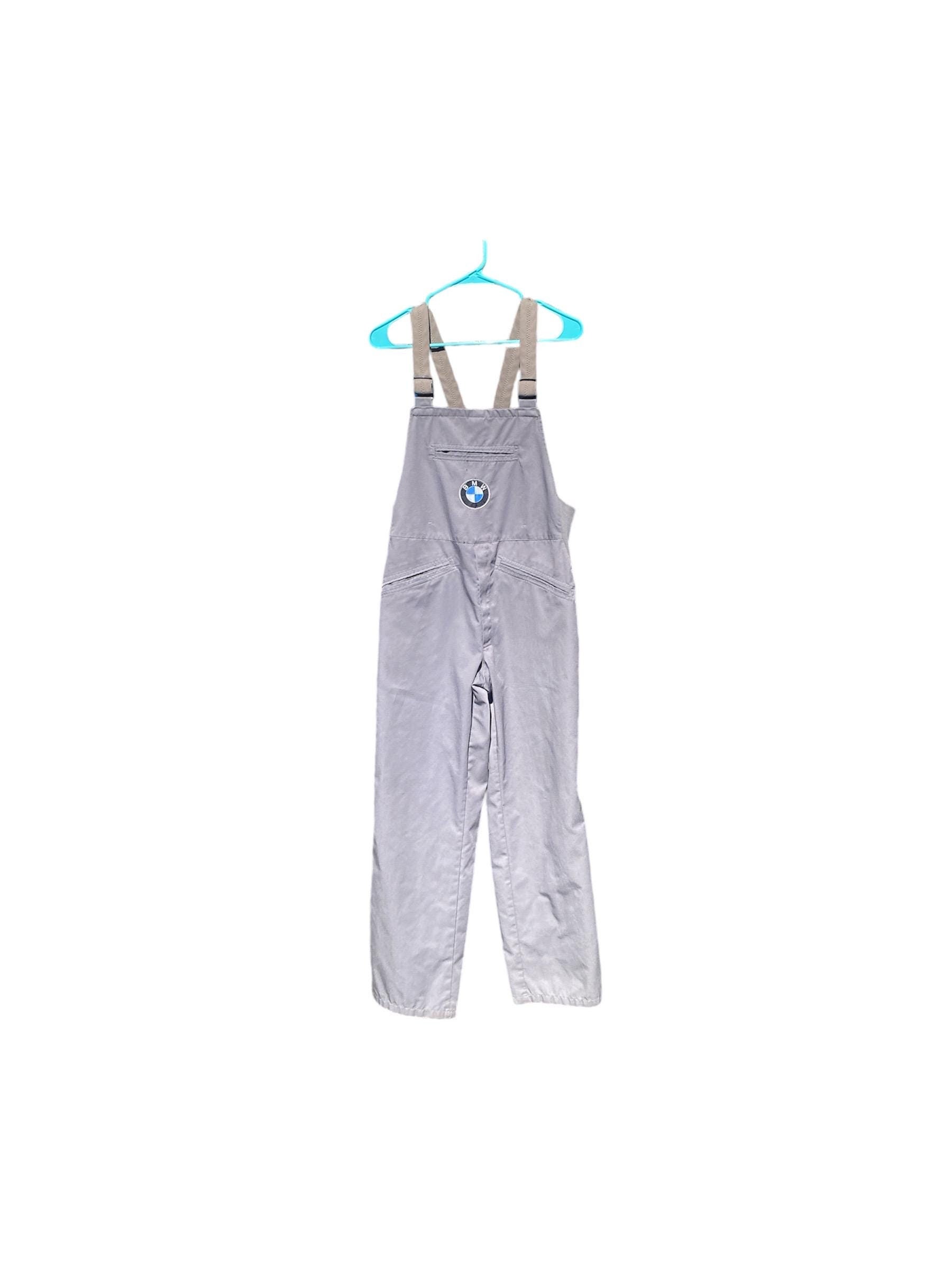Vintage BMW Overalls Gray Made by Trevira 6 Pocket Mechanic Coveralls ...