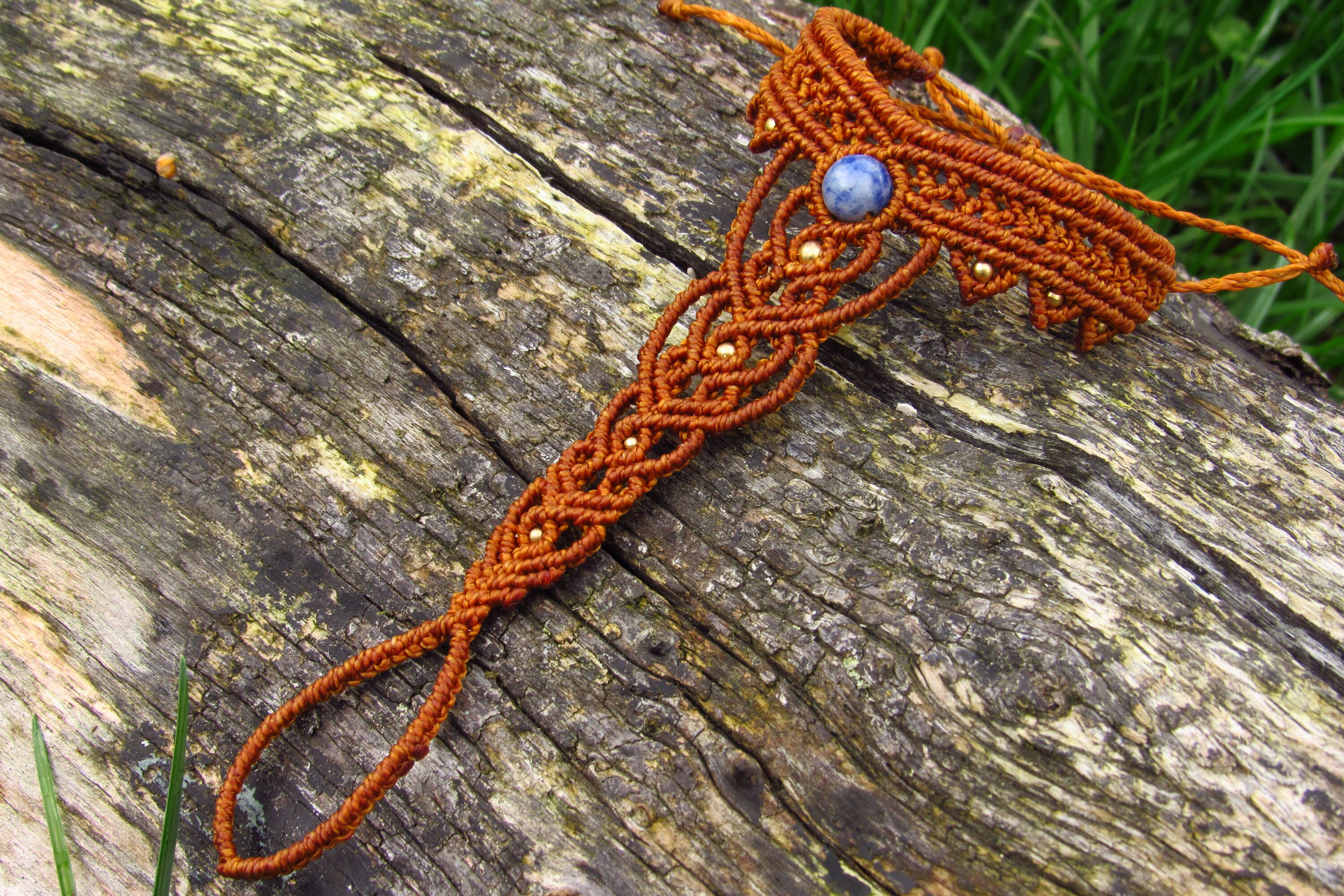 Adjustable Boho Beaded Macrame Slave Bracelet With Stone Bead - Etsy