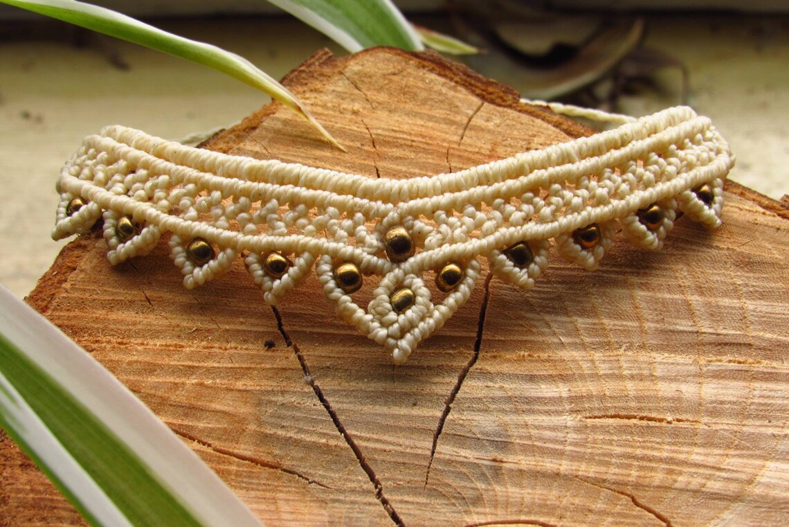 Beaded Macrame Bracelet in Many Colours - Etsy