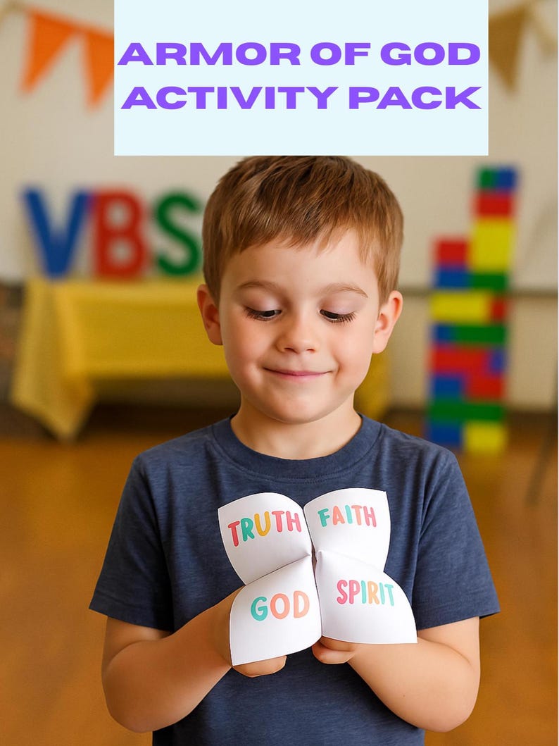 Armor of God Kids Activity Pack | Printable Bible Games (PDF) - Etsy ...