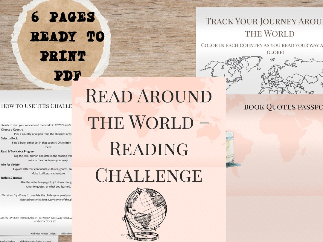 Read Around the World – Reading Challenge & Reflection Pages (printable ...