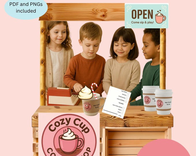 Winter Cafe Printable Dramatic Play Set, Winter Play Set - Etsy Canada