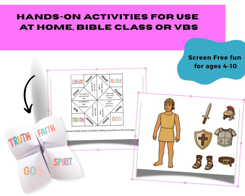 Armor of God Kids Activity Pack | Printable Bible Games (PDF) - Etsy ...