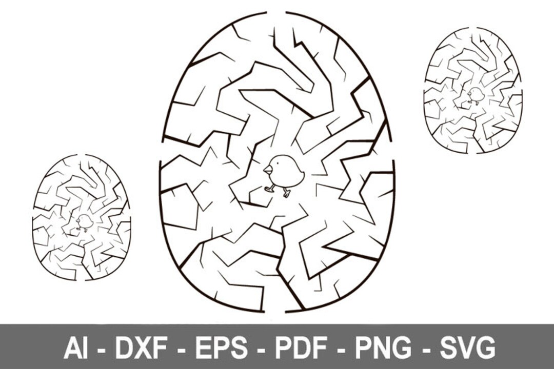 Laberinto de huevos SVG Easter Maze Vector clipart lima - Etsy España