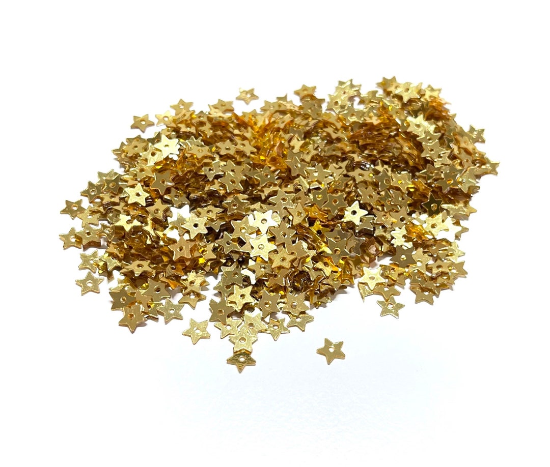 5mm Gold Metallic Stars Sequins - Etsy