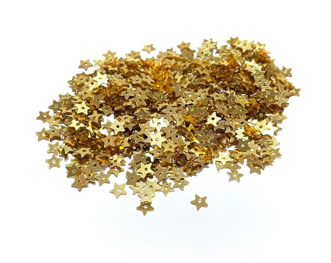 Shiny Gold Starburst Shape Glitter 9x8mm Thick Confetti - Etsy