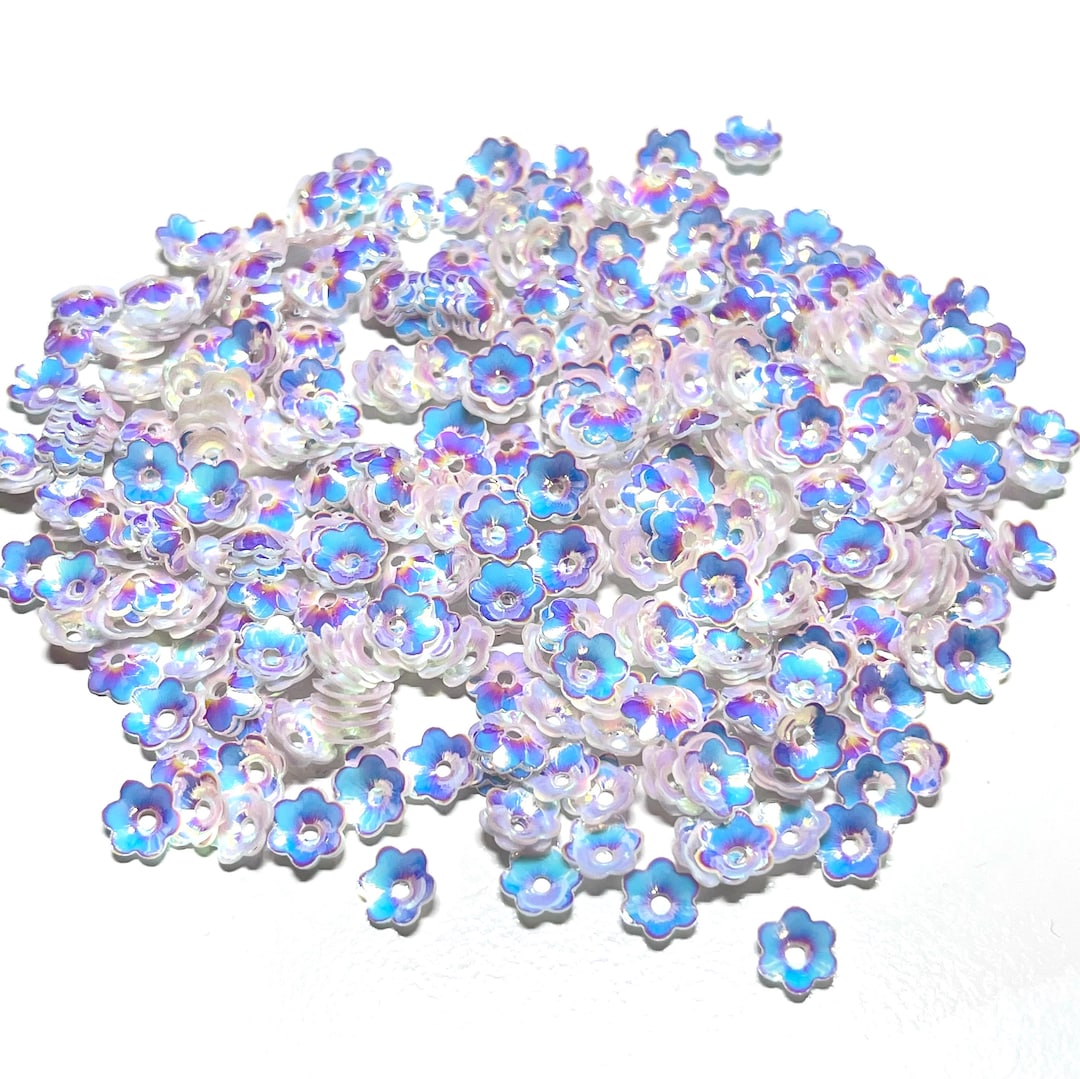 Crystal Opaque Fully Cupped White Flower Sequins 6mm or 4mm - Etsy