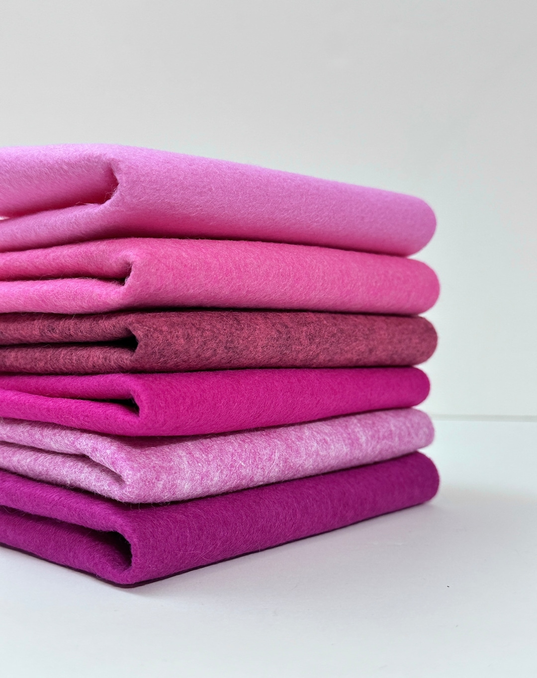 Shockingly Pink Felt Color Set 9 X 12 Wool Felt - Etsy