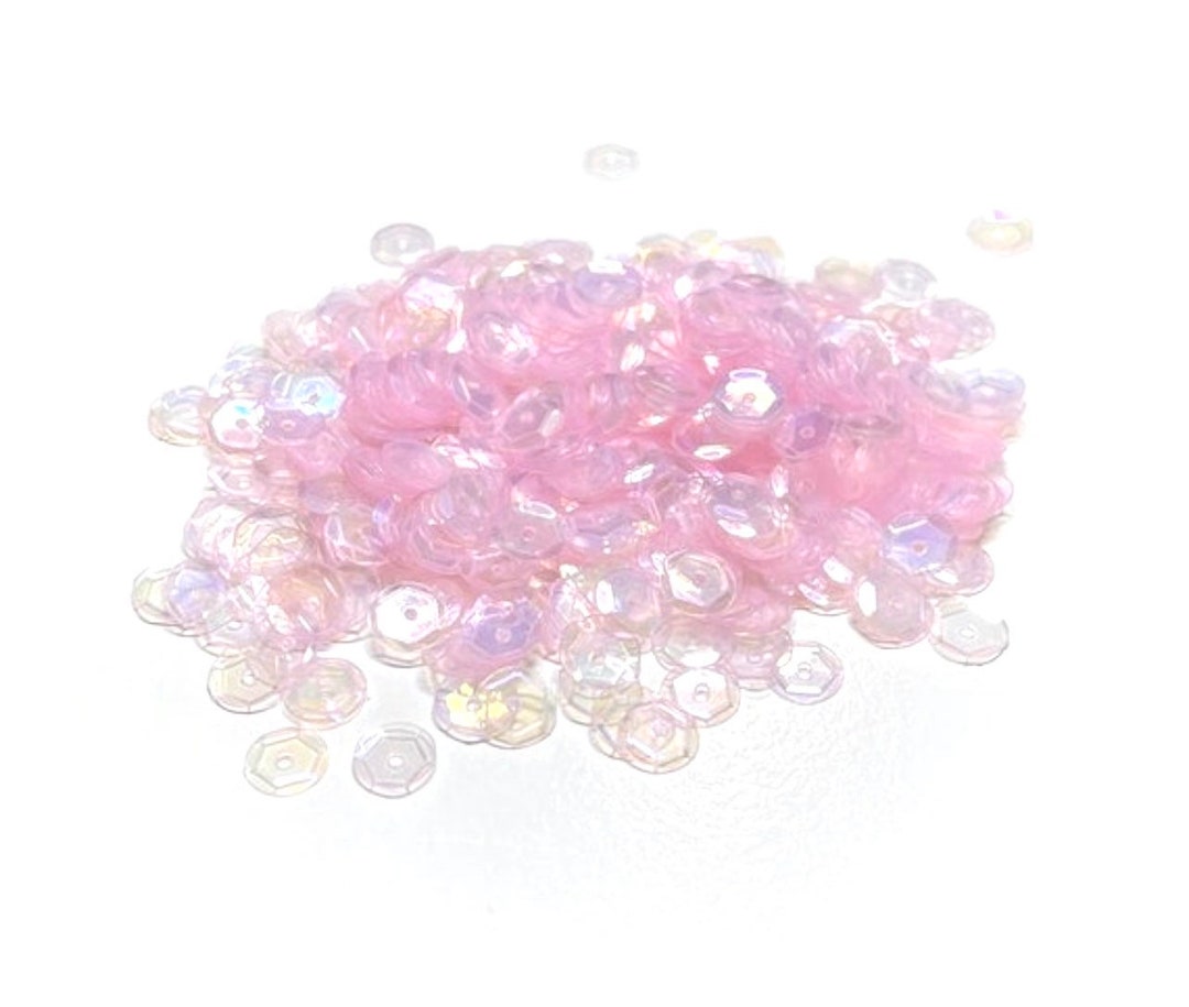 Transparent Iridescent Pale Pink Sequins Multiple Sizes Available - Etsy