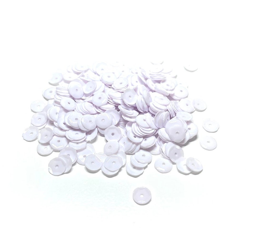 Opaque Bright White Sequins Multiple Sizes Available - Etsy