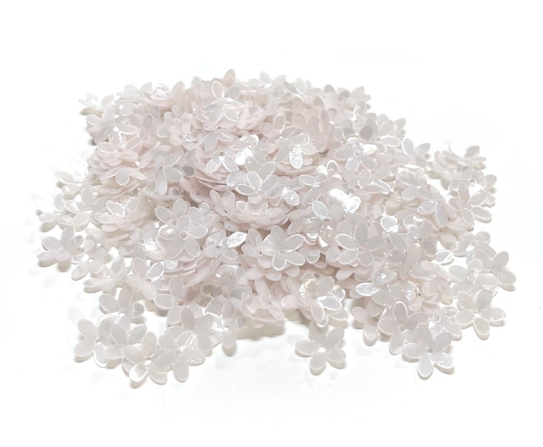 10mm Moonlight White Cupped Flower Sequins - Etsy